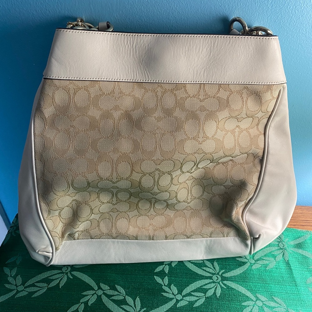 Coach Jacquard Cream Bag - Gem